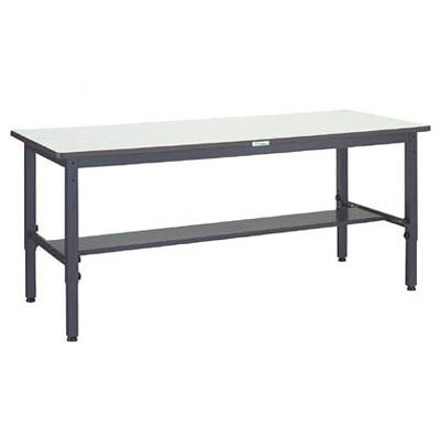 仕様均等荷重(kg)：250間口×奥行×高さ(mm)：1500×900×700～910天板材質：リノリューム組立式昇降方式：ねじ調整方式昇降ピッチ：35mmアジャスターねじサイズ：M16×2.0アジャスター調整範囲：20mm組立目安：2人4...