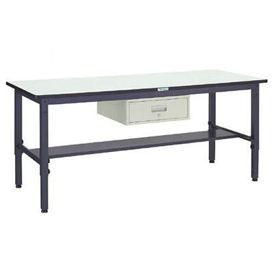 仕様均等荷重(kg)：250間口×奥行×高さ(mm)：1200×750×700～910天板材質：リノリューム組立式昇降方式：ねじ調整方式昇降ピッチ：35mmアジャスターねじサイズ：M16×2.0引き出し：1列1段 F-1(NG)(カギ付)ア...