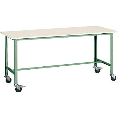 仕様均等荷重(kg)：150間口×奥行×高さ(mm)：1800×750×848天板材質：リノリューム組立式100mm 自在車 2個・100mm(ストッパー付) 2個キャスター取付ねじサイズ：M16×2.0組立目安：2人30分質量：43.5k...