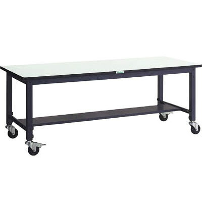 仕様均等荷重(kg)：100間口×奥行×高さ(mm)：1800×900×808～1018天板材質：ダップ樹脂組立式昇降方式：ねじ止め式昇降ピッチ：35mm100mm 自在車 2個・100mm 自在車(ストッパー付) 2個アジャスターねじサイ...