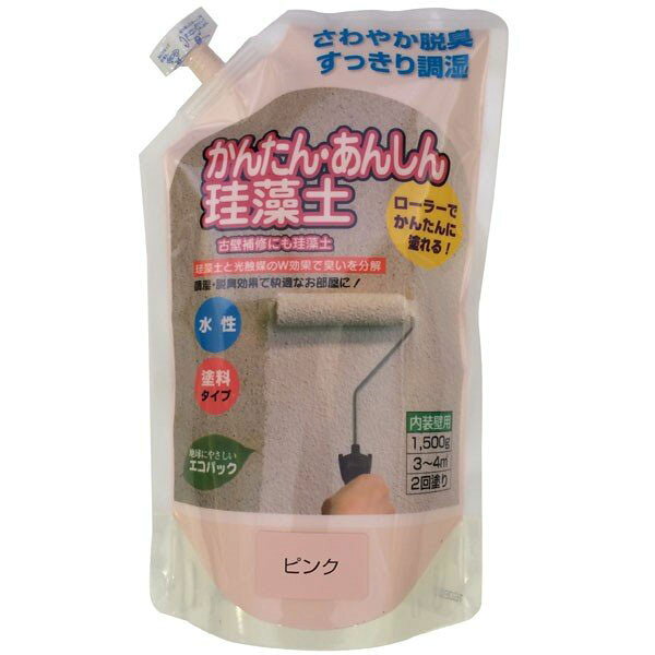 特徴内装壁用。ローラーでかんたんに塗れる塗料タイプの珪藻土壁材。調湿機能、脱臭機能を持っている壁材です。既調合ですので、よく揺すって内容物を均一にすれば、すぐに塗ることができます。水を入れて混ぜる必要はありません。天然の珪藻土を主成分とした...