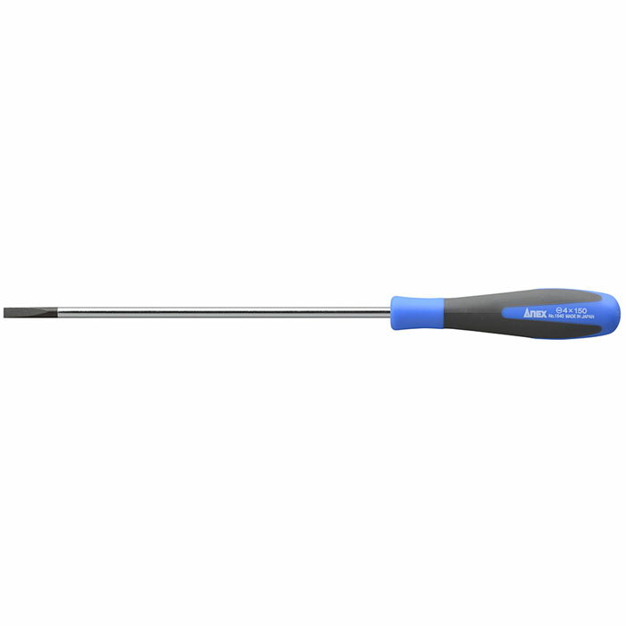 特徴奥まった箇所にも届く細軸タイプ(軸径直径4mm)靭性・耐摩耗性に優れた高級クローム・モリブデン・バナジウム鋼を採用高精度ブラックポイント仕上げマグネット付仕様サイズ：-4×150材質刃先：クローム・モリブデン・バナジウム鋼ハンドル：PP...
