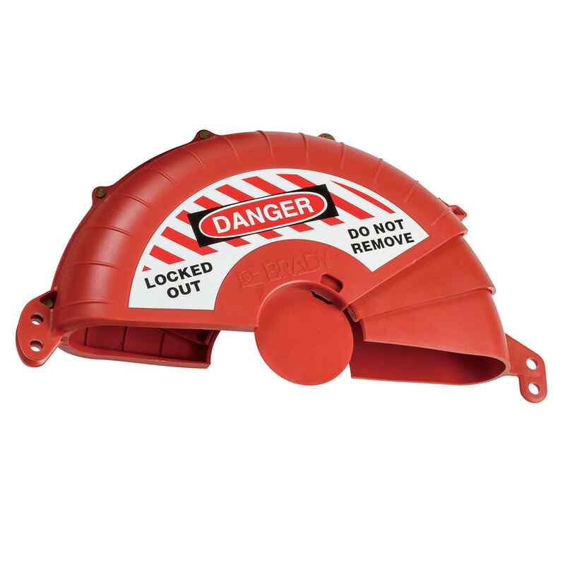 【特長】●ハンドルを包み込む様に収納し確実にロックすることで、誤操作などによる事故を防ぎます。●耐久性、耐薬品性などに優れたプラスチック製で、-40℃～100℃の環境に対応しています。●掛け金具が最大径9.5mm迄の南京錠に対応しています。...