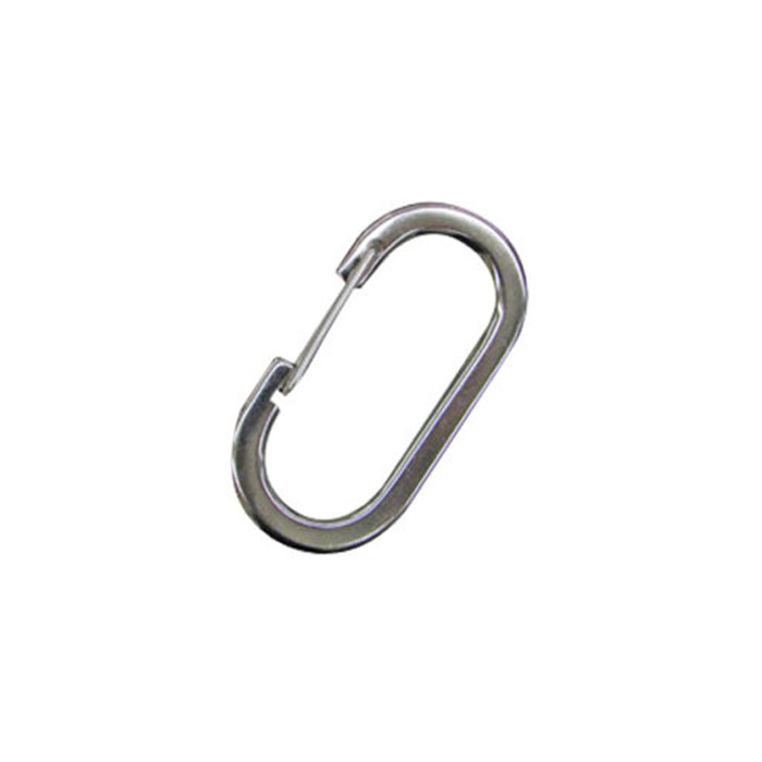 【特長】O型フックをパワーアップ。シンプルな形状で、耐久性に優れています。チェーン・ワイヤー・ロープなどの連結や、端末の金具のジョイントに使用します。【仕様】サイズD：3.5mmL：22mmW：8mmS：5.5mmR：2mmt：2mm重量：...