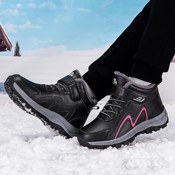 【防水性】雪や氷の対応できるよう、このスノーシューずは撥水加工とある程度の防水加工を実施しております。これで多少の水溜まりでも安心して歩きます。雨水や雪水の浸入を効果的に防止し、日常生活や雪活動の基本的な防水機能を満たし、足を乾燥させ続ける...