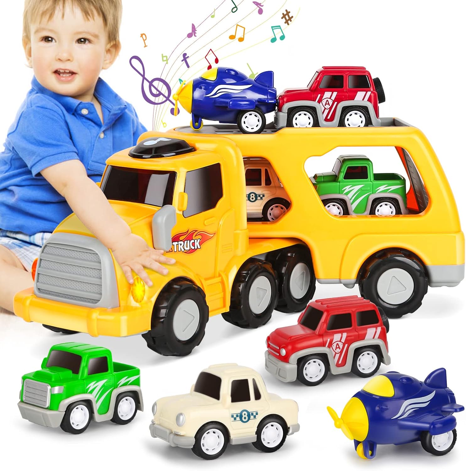 メーカー希望小売価格はメーカーサイトに基づいて掲載しています。商品紹介*車 おもちゃ：この幼児用ミニカーは、より大きなキャリアトラック、タクシー、飛行機、タクシー、ミニトラック、バンを含みます。幼児用の小さな車は1つのキャリアトラックに収納...