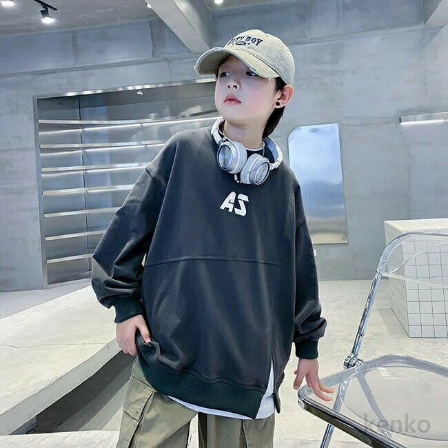 商品情報素材/材質コットン 注意モニター発色の具合により色合いが異なる場合がございます。【送料無料】 プリント トレーナー スウェット ボーイズ トップス ゆったり 子供服 子供 トレーナー 男の子 Tシャツ 学生 かっこいい ファッション...