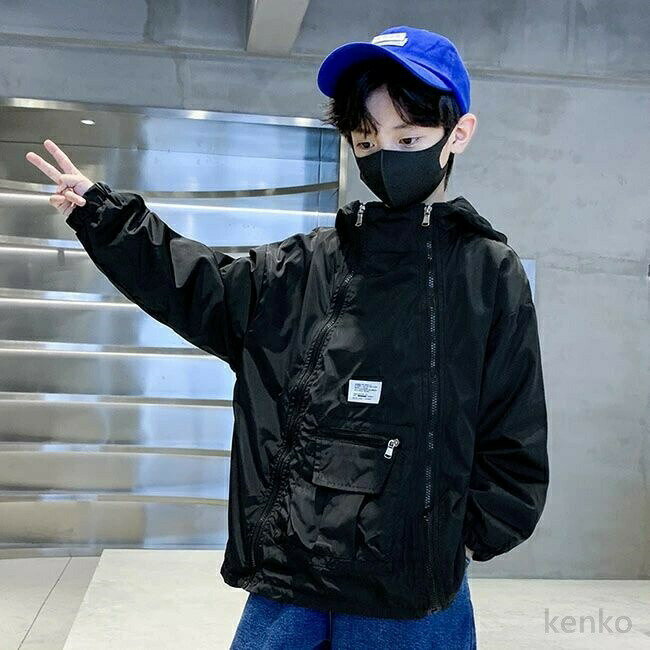 送料無料 キッズ 撥水パーカー マウンテンパーカー ウインドブレーカー ジャケット 春 秋 アウター キッズ ジュニア 男の子 女の子 120cm 130cm 140cm 150cm 160cm 170cm 学生 通学 撥水 防風 春 秋 ...