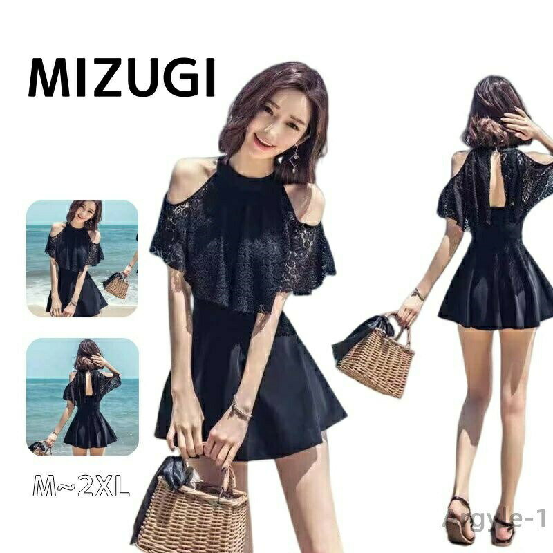 ■素材：ポリエステル、ポリウレタン ■カラー：ブラック ■内容：ワンピース水着 注意事項 ※測る箇所により、サイズは若干の誤差が生じる場合もございます。予めご了承下さいませ。 ※メーカーの都合により、細部のデザイン．素材等が予告なく変更され...