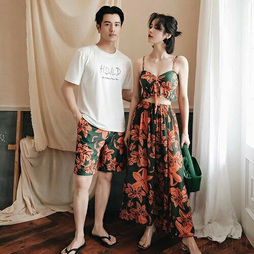 商品内容：女3点セット+男ハーフパンツ素材：ナイロン カラー：写真参考&nbsp;★サイズ：女 性サイズ【M】参考体重40-50kg、バスト70ABC/75AB【L】参考体重50-57.5kg、バスト75BC/80AB【XL/LL】参考体重...