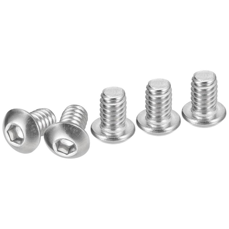 1/4-20x3/8" ボタンヘッドソケットキャップねじ 50個入り 機械用 304ステンレススチール18/8 ヘックスドライブフルスレッドUファスナー[内部ヘックスソケットねじ]: パッケージには、スレッド直径: 0.25インチ...
