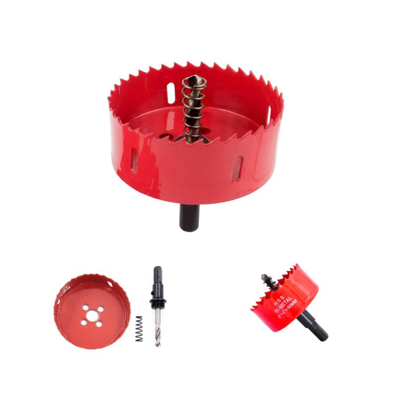 バイメタルホールソー 60mm プラスチック 穴あけ用 ドリル 穴開け工具 サークルカッター セット インパクト対応 耐久性ss鋼製 10mm軸径 電動ドリル工具ホールソーバイメタルドリルビット切1.高品質バイメタルホールソー（切削直径60...