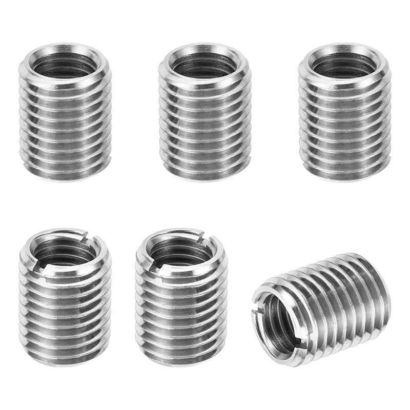 6個セット インサートナット M12→M16オス 長さ20mm 303ステンレス ねじ変換アダプター 埋め込みナット シルバーM12→M16変換可能なインサートナット6個セットねじ規格：内径 M12（メス）、外径 M16（オス）。長さ：20...