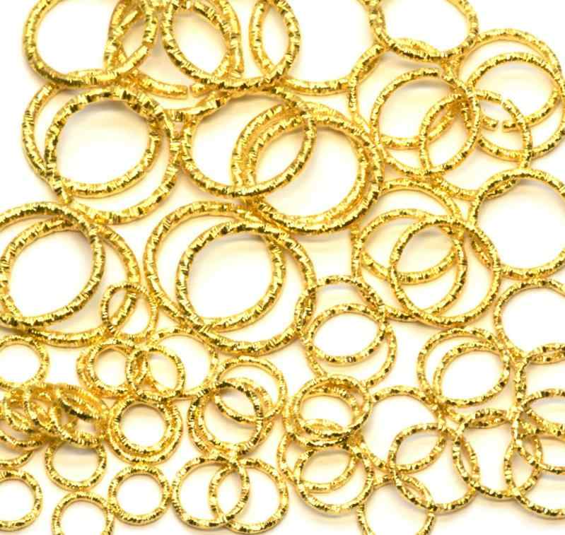 starPG デザイン 丸カン ゴールド 5サイズ 400個 セット 8mm ～ 18mm アクセサリー ハンドメイド パーツ18mm、15mm、12mm、10mm、8mmの5サイズのデザイン丸カンのセットです。アクセサリー製作などの手芸材...