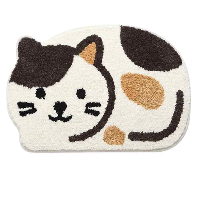 バスマット 足ふきマット 2タイプ選べる かわいい 猫柄 玄関マット 足拭きマット 速乾 吸水 抗菌 ふわふわ 丸洗い 風呂 浴室 台所 キッチン 屋内 室内 風呂仕様カラー：ピンク/グレー/ブラウン 本体重量：600g/750g サイズ：...