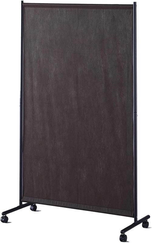大竹 パーテーション ブラウン W90x152cm キャスター付 間仕切り スクリーン PT-90BR