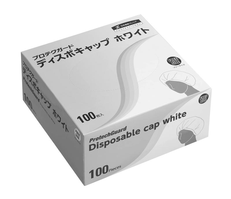 日本製紙クレシア(NIPPON PER CRECIA) プロテクガード ディスポキャップ ホワイト 100本 通気性が良く 長時間使用してもムレにくい 来客者 食品工場向け 68120 マルチカラー●カラー：ホワイト ●入数：100枚 ●材...