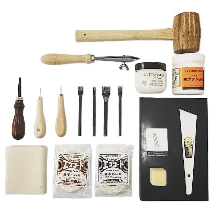 10cube Leatherrt レザークラフト 工具セット 18点コンプリートキット 日本製創業103年の老舗革卸問屋が厳選した日本製工具レザークラフト用工具セット18点コンプリートキットレザークラフトを始めるときにまず揃える工具が一つの...