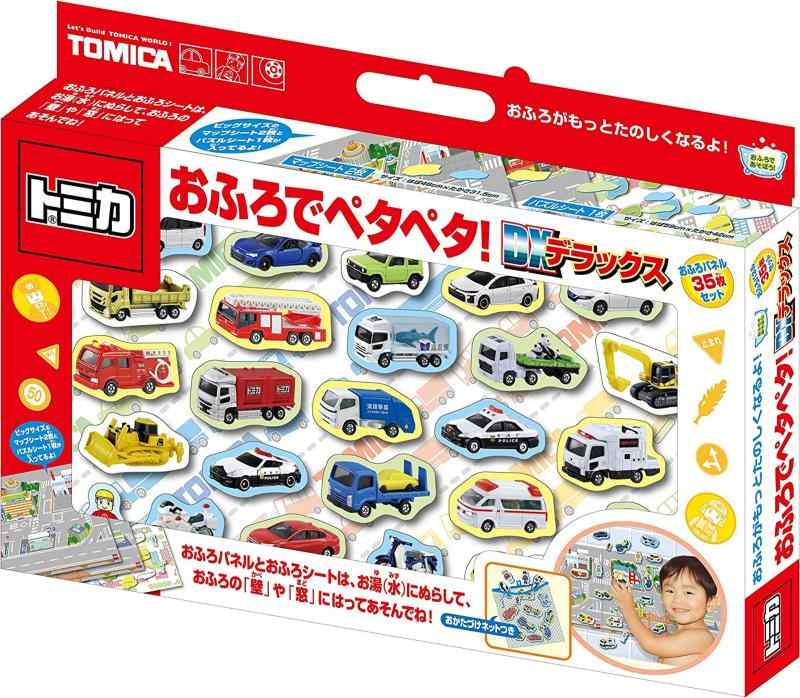 トミカ おふろでペタペタ DX デラックス 2020年 リニューアル 男女子両用大人気のトミカ おふろでペタペタ DX デラックスの2020年リニューアル版です。セット内容おふろパネル 35個 / おかたづけネット 1個マップシート 2枚（...