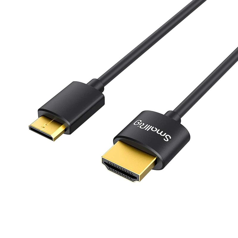 ハイスピードDMI ケーブル Mini DMI ケーブル 55cm極細 プロビデオ用4K60z (タイプC-タイプA)-3041🔌カメラ、モニター、またはビデオ送信を標準のタイプCオス - タイプAオスに接続して、ハイスピー...