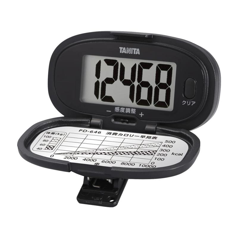 歩数計 PD-646-BK(ブラック) タニタ商品サイズ (幅×奥行×高さ) :W65×D27×37mm内容量:1