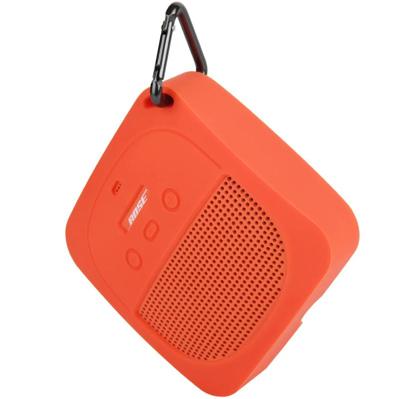 TXEsign シリコンケース Bose SoundLink Micro Bluetoothスピーカー用、柔らかいトラベルキャリーケース保護カバー メタルフック付き Bose SoundLink Microケース用