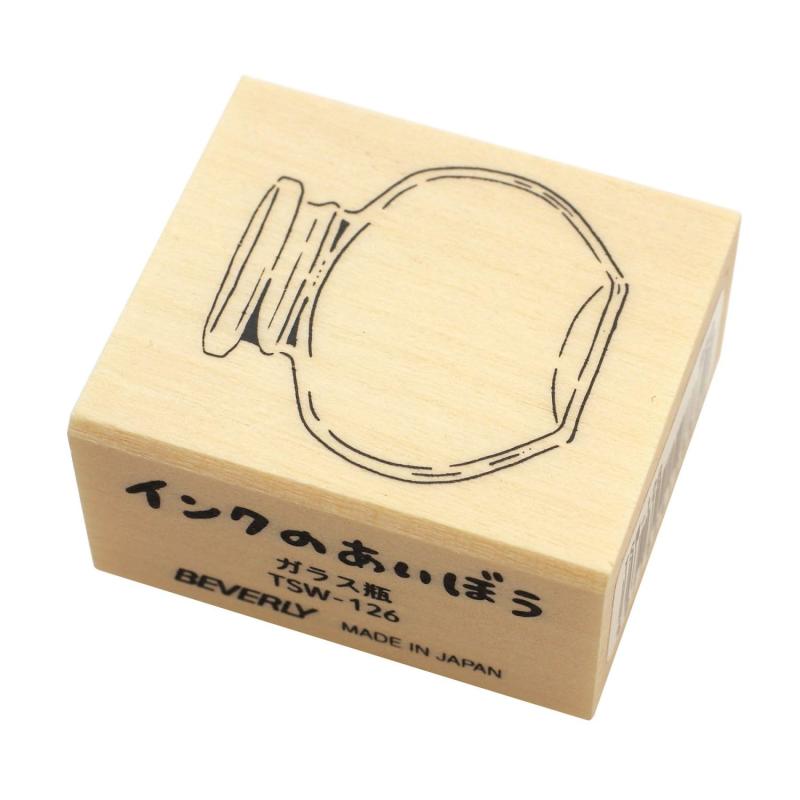 ビバリー ハンコ スタンプ インクのあいぼう ガラス瓶 TSW-126
