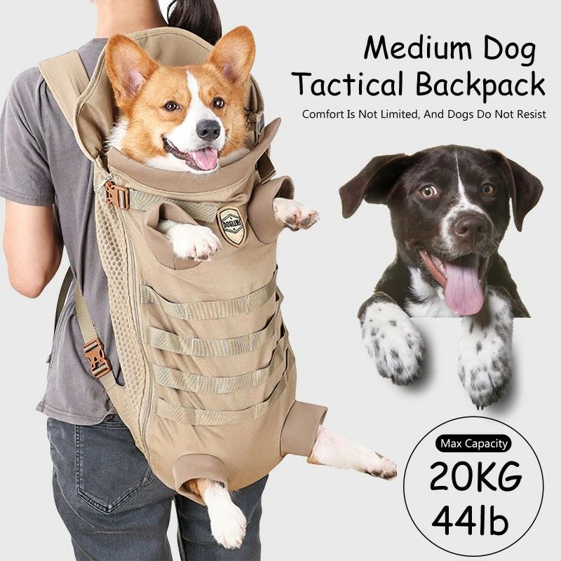 商品について 商品名：ペット用 キャリーバッグ 材質：ポリエステル カラー：カーキ 商品説明 【商品サイズ】M/背丈：55cm、幅：36cm、前後肢間の長さ：19cm。L/背丈：71cm、幅：40cm、前後肢間の長さ：33cm。ご購入の前に...