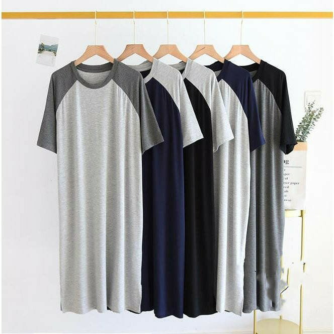 サイズL XL 2XL 3XL 4XL 5XLサイズについての説明スリーパー パジャマ ネグリジェ スリーパー半袖 綿メンズ紳士シャツワンピース　男女兼用スリーパーパジャマ　ホテルパジャマ　ワンピース L :バスト 108cm 着丈 104...