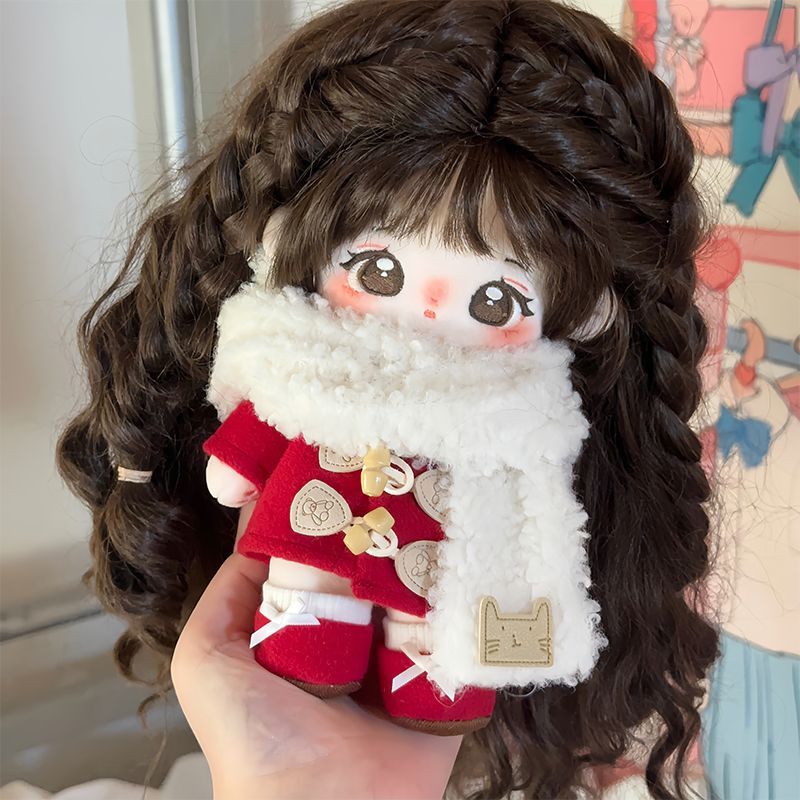 【20cm コットン ミニ人形 カラフル韓国ファッション アイドル衣装 ぬいぐるみ服セット 通勤・日常使いに最適｜かわいいデザインで人気のぬいぐるみ用洋服セット！】 概要説明：20cmサイズのミニ人形用にデザインされた、カラフルな韓国ファッ...