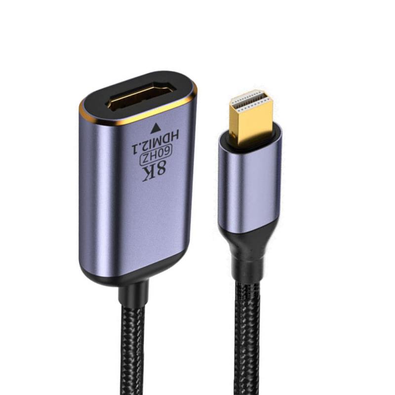 Mini DisplayPort 1.4 ソース - HDMI 2.0 ディスプレイ 8K 60hz UHD 4K Mini-DP - HDMI オス モニターアダプターケーブルこれは8K MINI DisplayPort - HDMIケー...