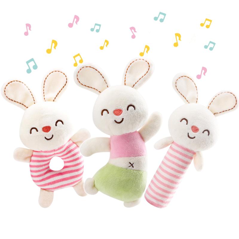 ぬいぐるみ がらがら 赤ちゃん おもちゃ ラトル 3点入り りんりんスティック 可愛い 布のおもちゃ 3ヶ月から オーガニックコットン 人気 出産祝い 知育玩具 新生児 子供 ベビー 0 1 2 3歳