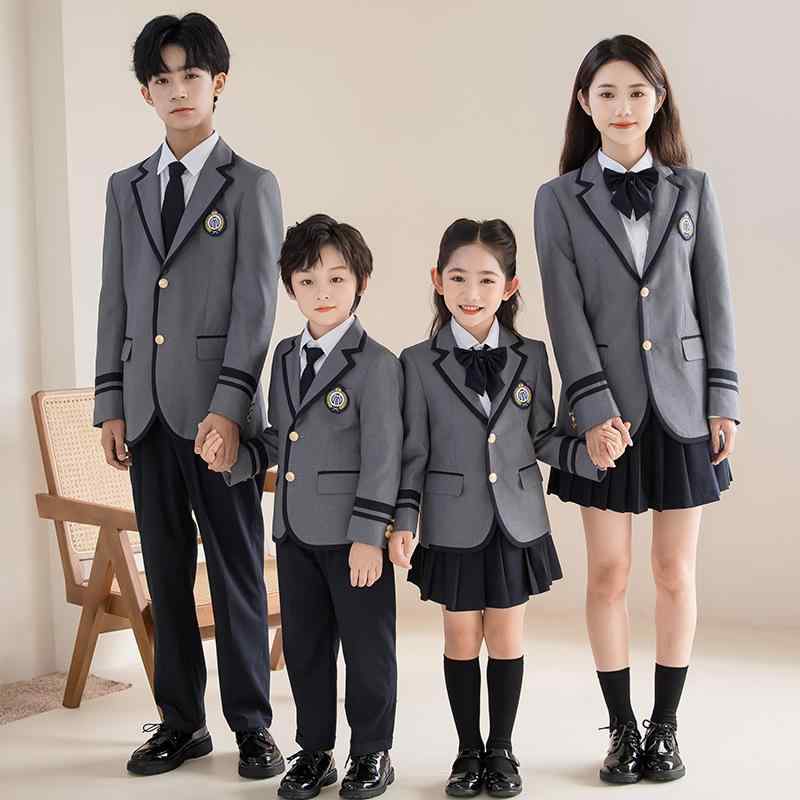 制服 小学校 女児 男児 フォーマル スーツ セットアップ 子供 幼稚園 卒園式 入学式 ジャケット シャツ パンツ スカート ネクタイ ブローチ 7点セット・スタイル: 英伦・適合年齢: 中大童(8歳以上.140cm以上)・適用性別: 中...