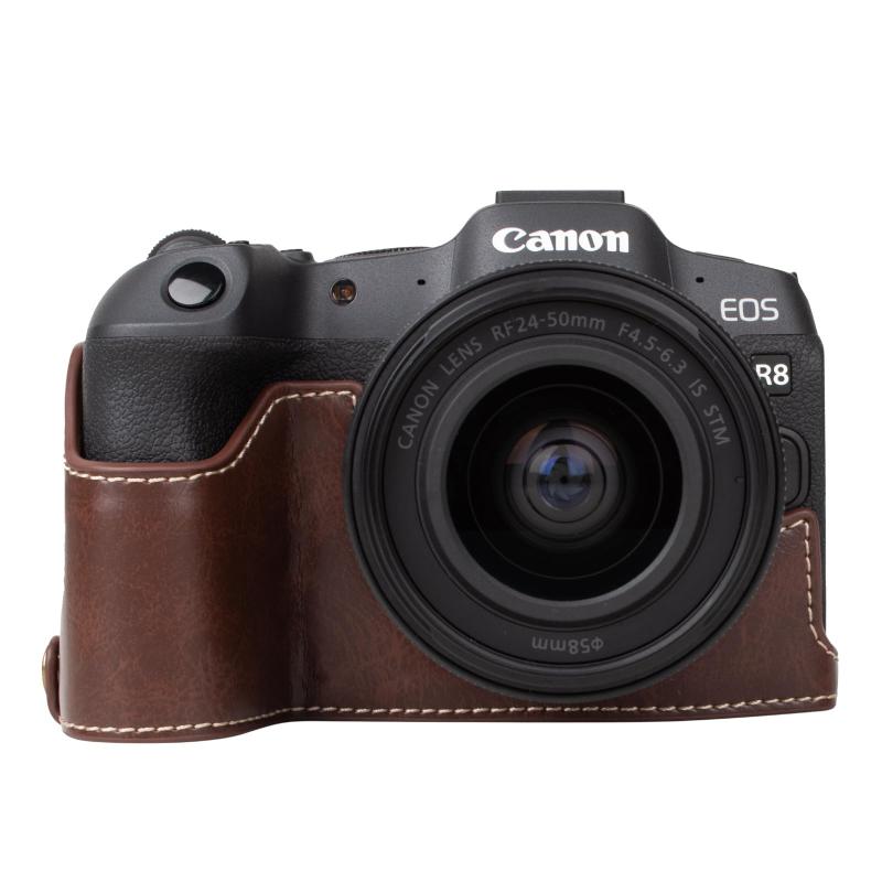 EOS R8 ケース EOS RP ケース、 Canon ミラーレス一眼 カメラ EOS R8/EOS RP 専用 カメラケース ボディケース バッテリーの交換でき 三脚ネジ穴付き カメラケース PUレザーCanon ミラーレス一眼 カメラ...