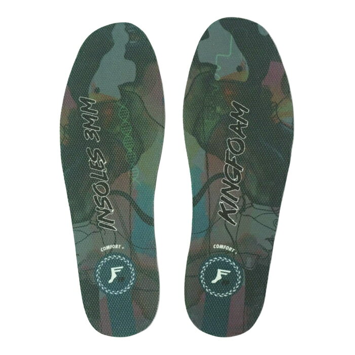 スケートボードのインソールブランド、FOOTPRINT（フットプリント）です。 KINGFOAM INSOLE はクッション性はもちろん度重なる衝撃によって本来直線上に位置するはずの関節の歪みを防ぎ、靭帯損傷、腰痛、関節痛、関節のこわばり、...