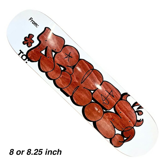 強度と反発力に優れた当店オリジナルブランドデッキ。 100% CANADIAN MAPLEをEPOXYGLUE (硬化剤により固まる特殊ボンド)で圧着した7PLY。 グラフィックにはグラフィティアーティスト”Mintone”によるARKTZ...