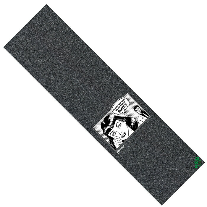 MOB GRIP (モブ・グリップ) のグラフィックデッキテープシリーズ。 THRASHER GIRL FRIEND GRAPHIC。 目の粗さは粗くグリップ力があります。 テープに開けられた多くの穴が空気を逃がし、気泡をつくらずデッキに張...