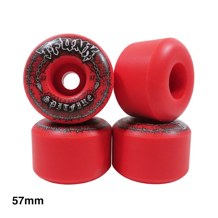 SPITFIRE WHEELS (スピットファイヤー・ウィール) が独自に開発した"FORMULA FOUR" 従来のウィールよりも1.5倍は耐久性が増し、重量も軽く、スピードが速く、パンクしないトリック向きのスケートボードウィールです。 ...