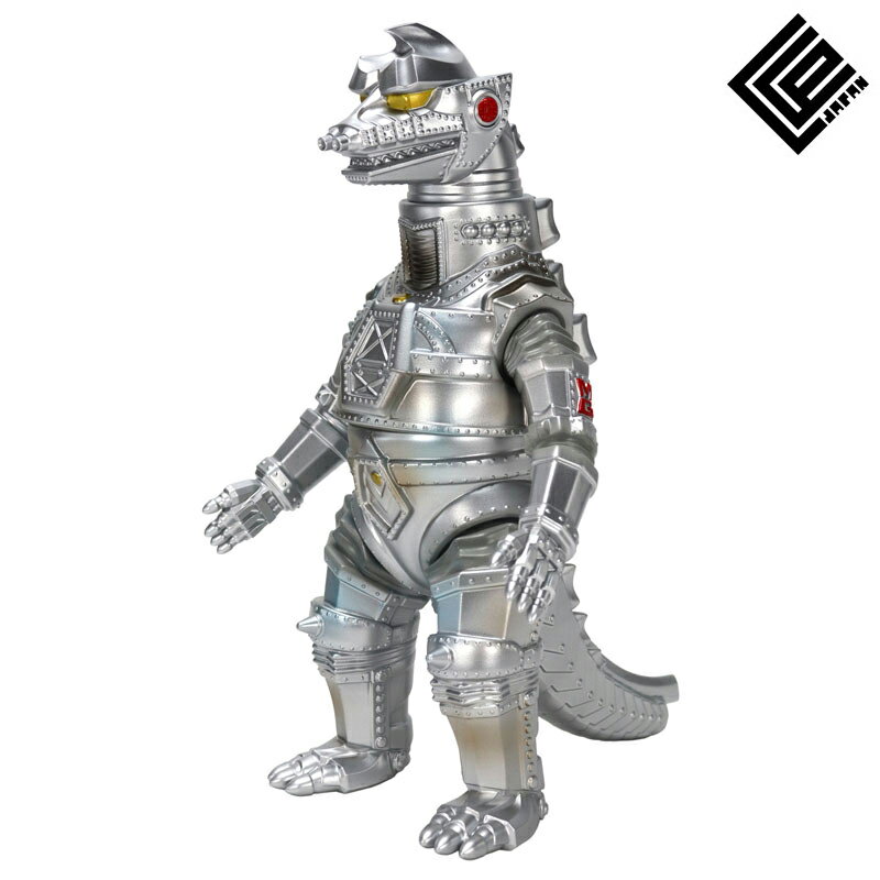大人気のBIGレトロソフビシリーズより、メカゴジラ（1974）が登場！！ ミドルサイズシリーズの原型を参考に、サイズアップに伴いより全身バランスや、細かなリベットなどのディテールをグレードアップした原型を新規造形。 さらに、腕のMGマークは...