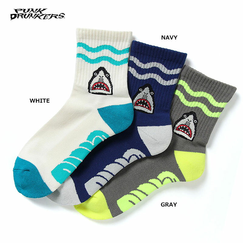 みんな大好き鮫人の靴下ができました。 足裏にはぷっくりパンクロゴ サイズ目安：25～28cm 【ご予約商品に関する注意事項】 ※ご予約の前に必ずお読みくださいませ。 ・ご予約のキャンセル・サイズ変更等は他のお客様のご迷惑となりますので、申し...