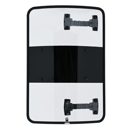 暴徒鎮圧用マルチグリップ　コンパクトシールド キャリーバックがついて持ち運びも便利です。 新型マルチグリップでさらに使い勝手がUPしました。 ◎衝撃耐性　147J ◎穿刺耐性　147J ◎打撃耐性　342J ◎刃物耐性　100J 上記の試験...