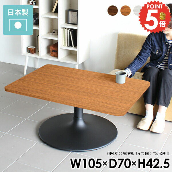 カフェテーブル 角丸長方形10570 / Atype-L(ロータイプ)脚■サイズサイズ：約幅1050 奥行き700 高さ425 mm■材質[天板]デルナチュレ化粧合板[脚]スチール■カラーBR×BK/DBR×BK/北欧×BK/NT×BK/W...