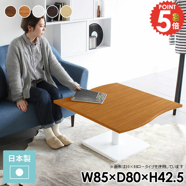 River8580 / Etype-L(ロータイプ)脚■サイズサイズ：約幅850 奥行き800 高さ425 mm■材質[天板]デルナチュレ化粧合板[脚]スチール■カラーBR×BK/DBR×BK/北欧×BK/NT×BK/WHW×BK/BR×W...