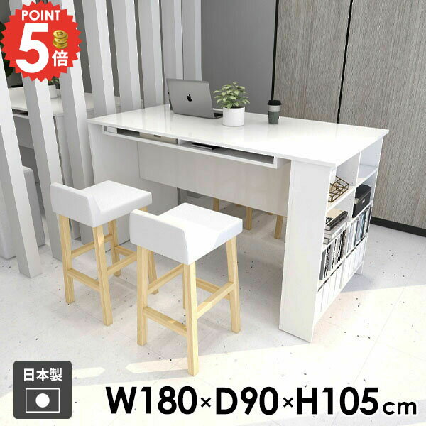 Hammer3 ラック 18090105 nailサイズサイズ：約幅1800 奥行き900 高さ1050 mm(アジャスター除く)アジャスター：高さ10 mm板厚：20 mm材質メラミン樹脂化粧合板カラーネイル(ホワイト)※モニターなどの閲...