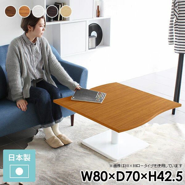 River8070 / Etype-L(ロータイプ)脚■サイズサイズ：約幅800 奥行き700 高さ425 mm■材質[天板]デルナチュレ化粧合板[脚]スチール■カラーBR×BK/DBR×BK/北欧×BK/NT×BK/WHW×BK/BR×W...