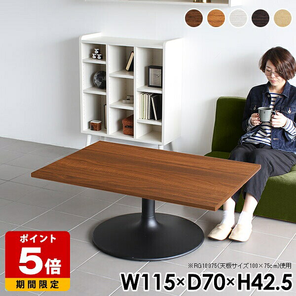 カフェテーブル 長方形11570 / Atype-L(ロータイプ)脚■サイズサイズ：約幅1150 奥行き700 高さ425 mm■材質[天板]デルナチュレ化粧合板[脚]スチール■カラーBR×BK/DBR×BK/北欧×BK/NT×BK/WHW...