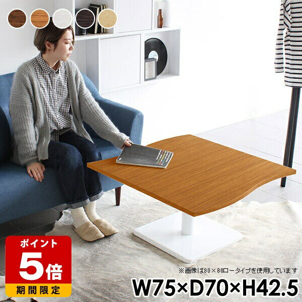 River7570 / Etype-L(ロータイプ)脚■サイズサイズ：約幅750 奥行き700 高さ425 mm■材質[天板]デルナチュレ化粧合板[脚]スチール■カラーBR×BK/DBR×BK/北欧×BK/NT×BK/WHW×BK/BR×W...