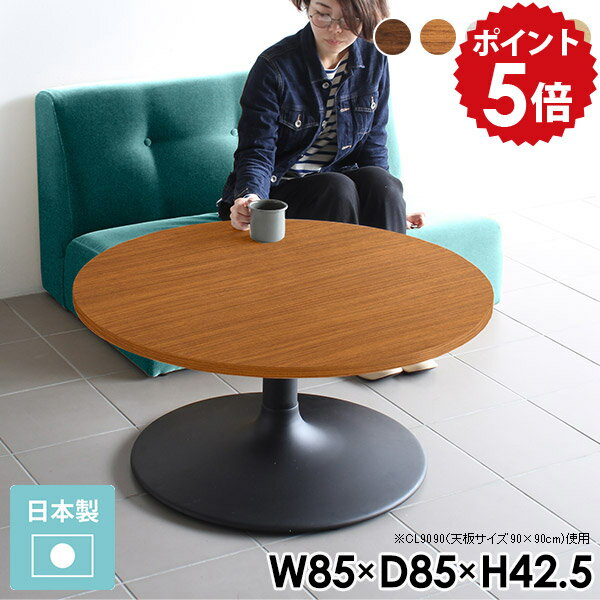 カフェテーブル 丸型8585 / Atype-L(ロータイプ)脚■サイズサイズ：約幅850 奥行き850 高さ425 mm■材質[天板]デルナチュレ化粧合板[脚]スチール■カラーBR×BK/DBR×BK/北欧×BK/NT×BK/WHW×BK...