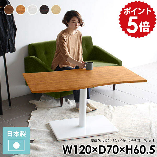 River12070 / Ftype-H(ハイタイプ)脚■サイズサイズ：約幅1200 奥行き700 高さ605 mm■材質[天板]デルナチュレ化粧合板[脚]スチール■カラーBR×BK/DBR×BK/北欧×BK/NT×BK/WHW×BK/BR...