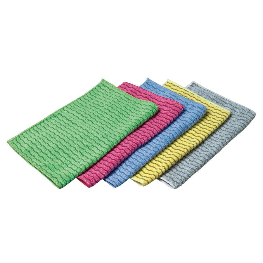 サイズ（約） 300×400mm 材　質 【表面】ポリエステル80％・ナイロン20％ 【裏面】ポリエステル100％ 規格色 緑・赤・青・黄・灰 鏡・窓ガラス・金属・樹脂製品についた細かなホコリ、手あか汚れなどをスッキリきれいに除去します。 ...